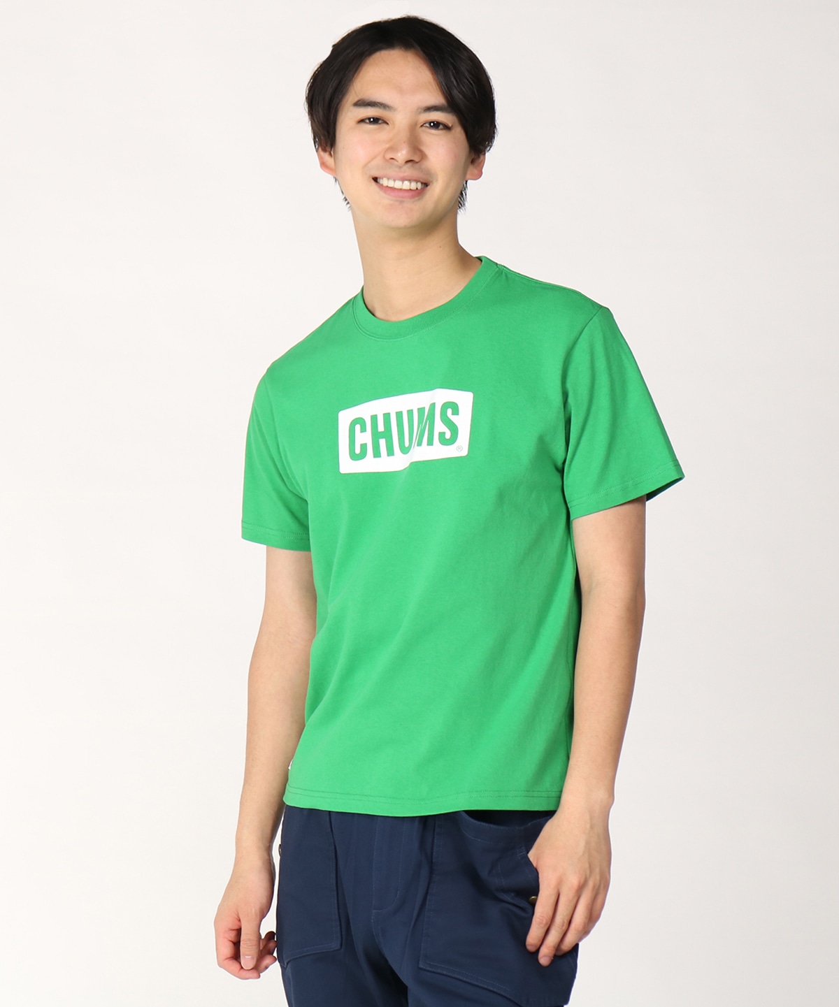 CHUMS Logo T-Shirt/チャムスロゴTシャツ(トップス/Tシャツ)(M Greige x Khaki): トップスCHUMS ...