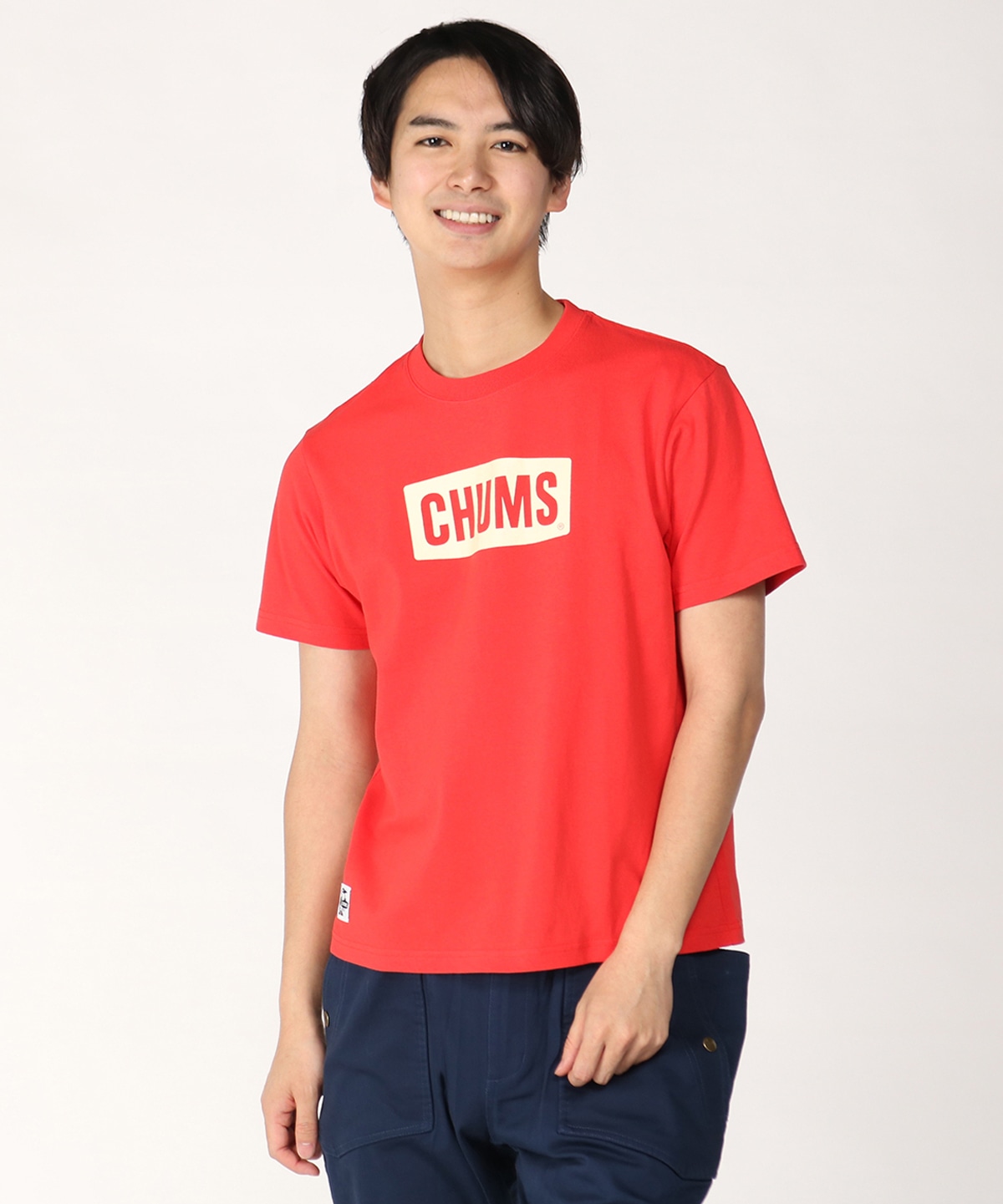 CHUMS Logo T-Shirt/チャムスロゴTシャツ(トップス/Tシャツ)(M Black x Blue): トップスCHUMS ...